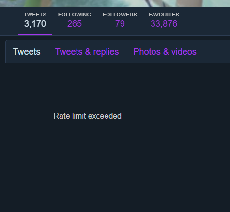 `Rate limit exceeded` · Issue #243 · dimdenGD/OldTwitter · GitHub