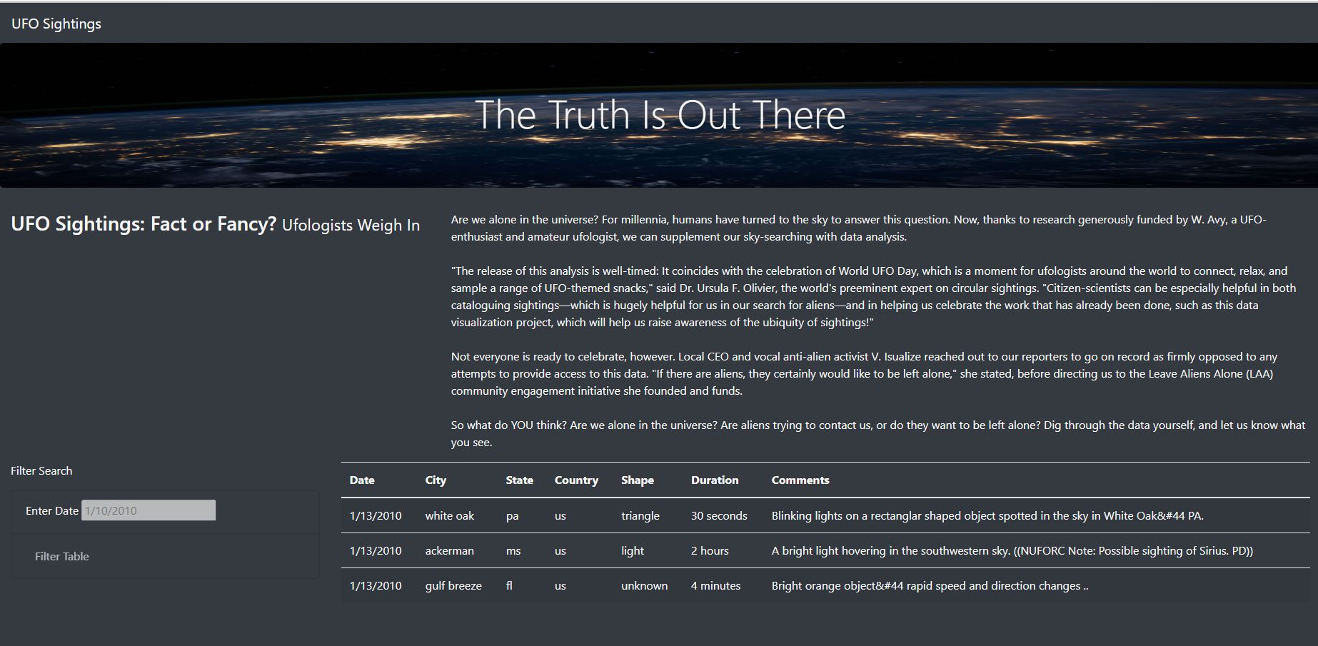 GitHub - ashrs03/UFOs: JavaScript