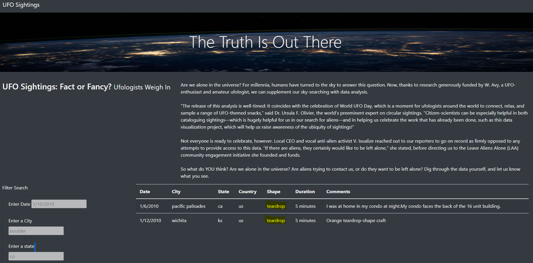 GitHub - ashrs03/UFOs: JavaScript