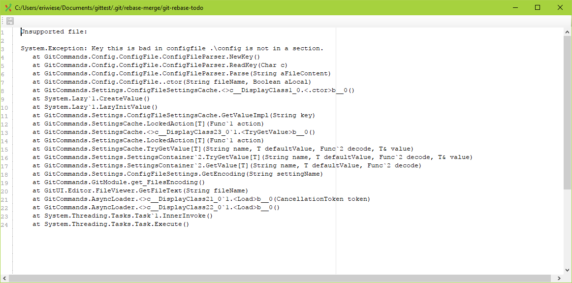 Bug Gitextensions Fileeditor Crashes When A File Named `config` Exists · Issue 3991