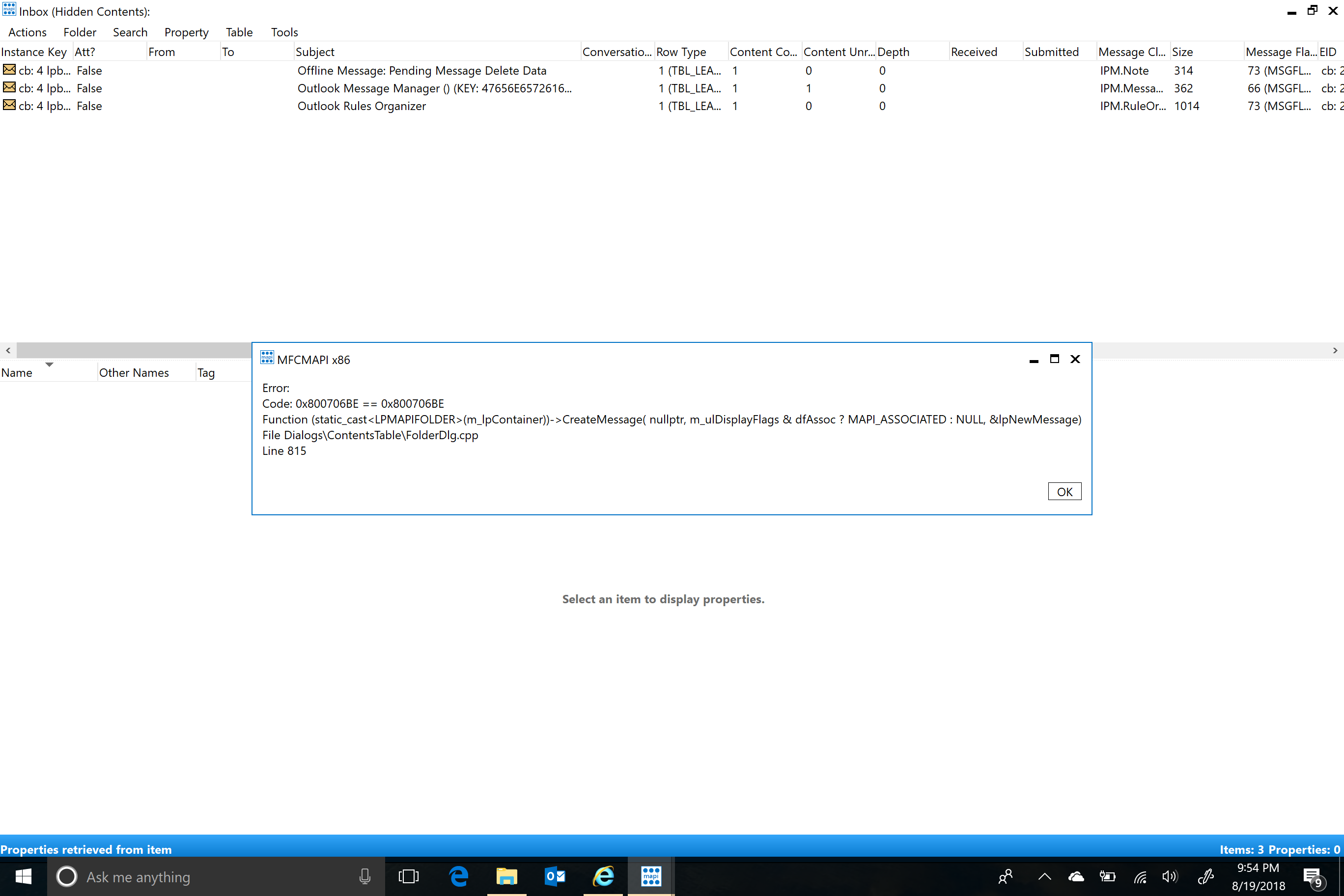 Auto Complete Import Error · Issue #204 · microsoft/mfcmapi · GitHub