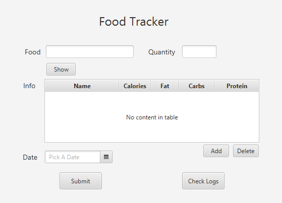 GitHub - EricQian17/Food_Calorie_Tracker: App to track what foods you ...