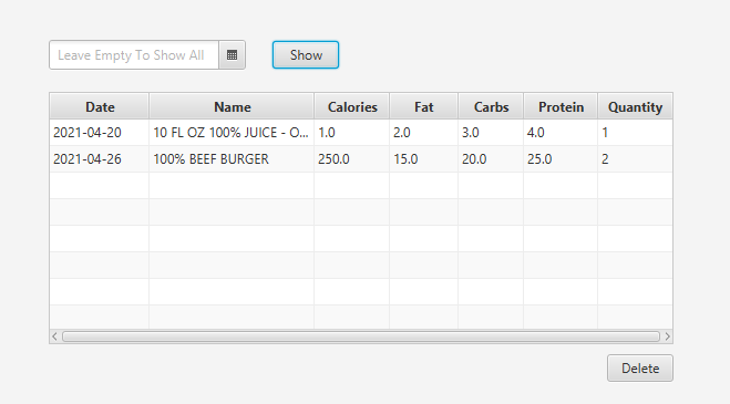GitHub - EricQian17/Food_Calorie_Tracker: App to track what foods you ...