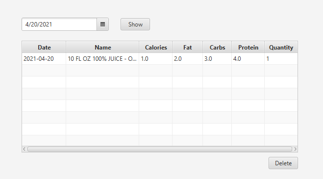 GitHub - EricQian17/Food_Calorie_Tracker: App to track what foods you eat each day and keep ...