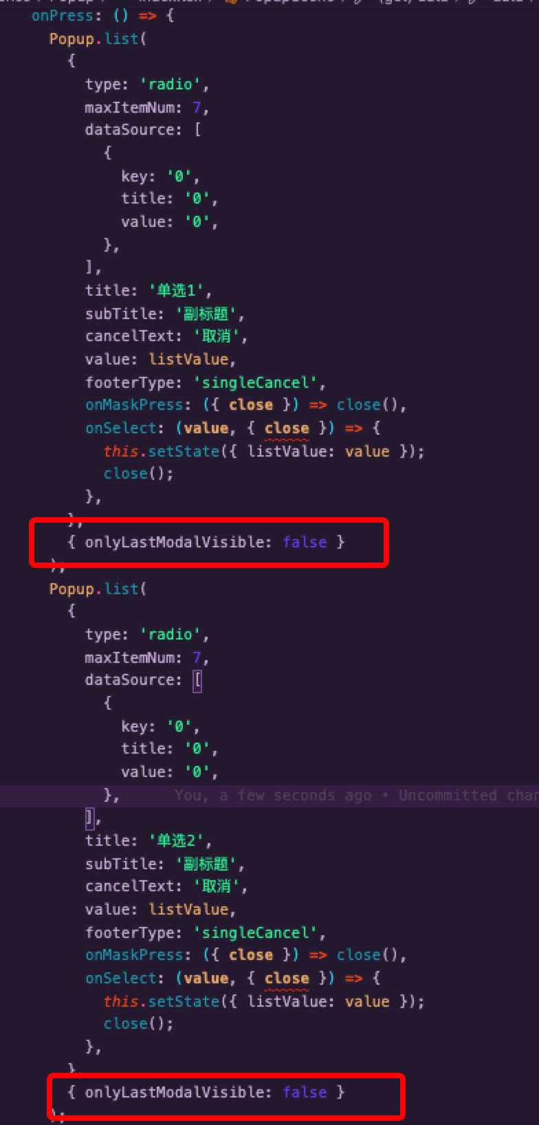 Modal onlyLastModalVisible属性不生效 · Issue #24 · tuya/tuya-panel-kit · GitHub