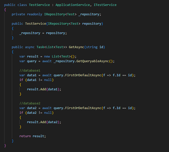 How to query data from different databases in the same service · abpframework abp · Discussion ...