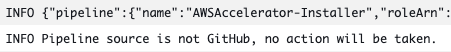 Update GitHub token lambda failing with "Pipeline source is not GitHub, no action will be taken ...