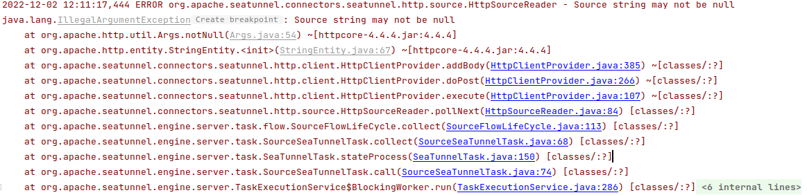 [Bug] [seatunnel-connectors-v2] [connector-http] http json request error · Issue #3628 · apache ...