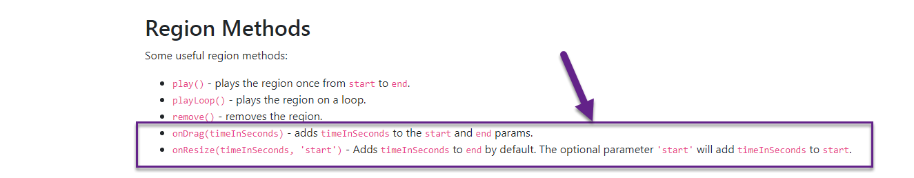 How to call onDrag & onResize function in wavesurefer regions ? · Issue #1713 · katspaugh ...