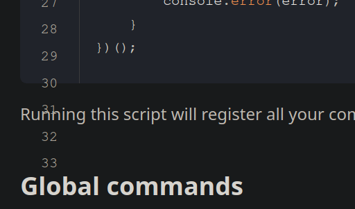 Code Block Line Numbers Overflow · Issue 913 · Discordjs Guide · Github