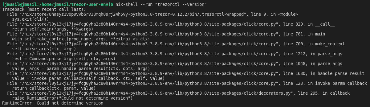 Trezorctl: --version flag raises a RuntimeError from click · Issue ...