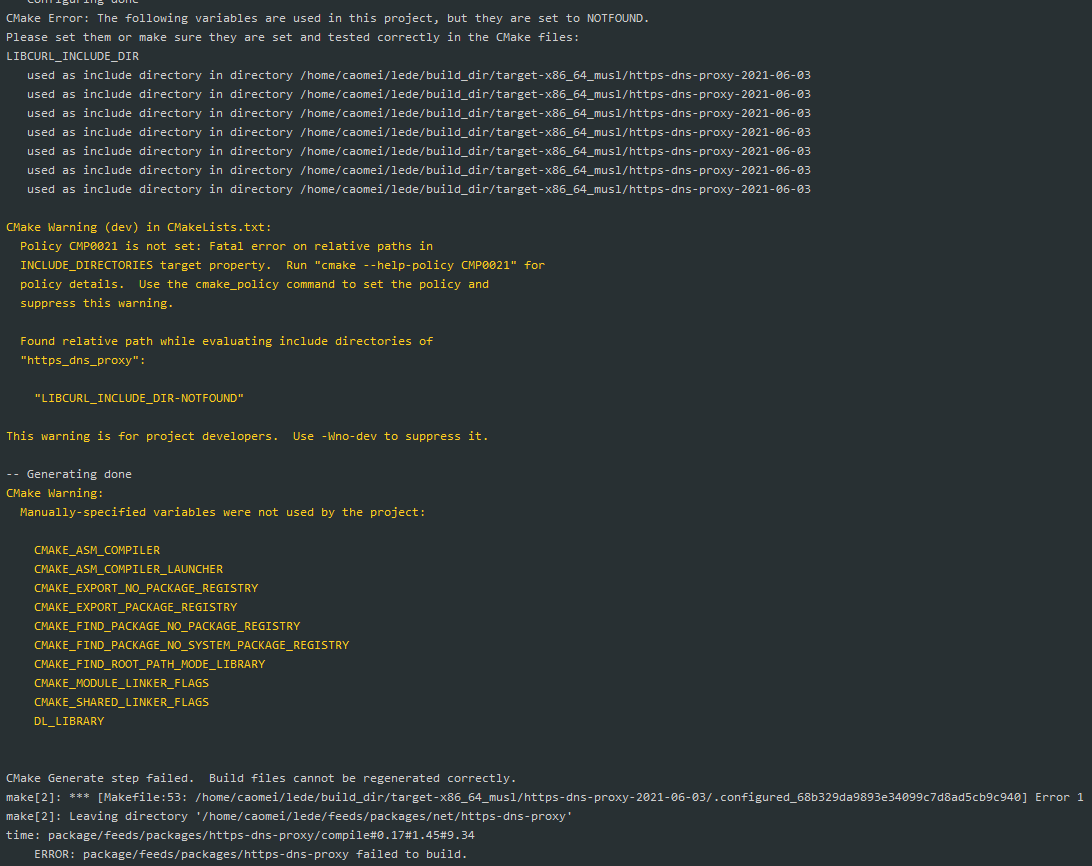 编译https-dns-proxy时报错，多种尝试无效。 · Issue #8637 · coolsnowwolf/lede · GitHub