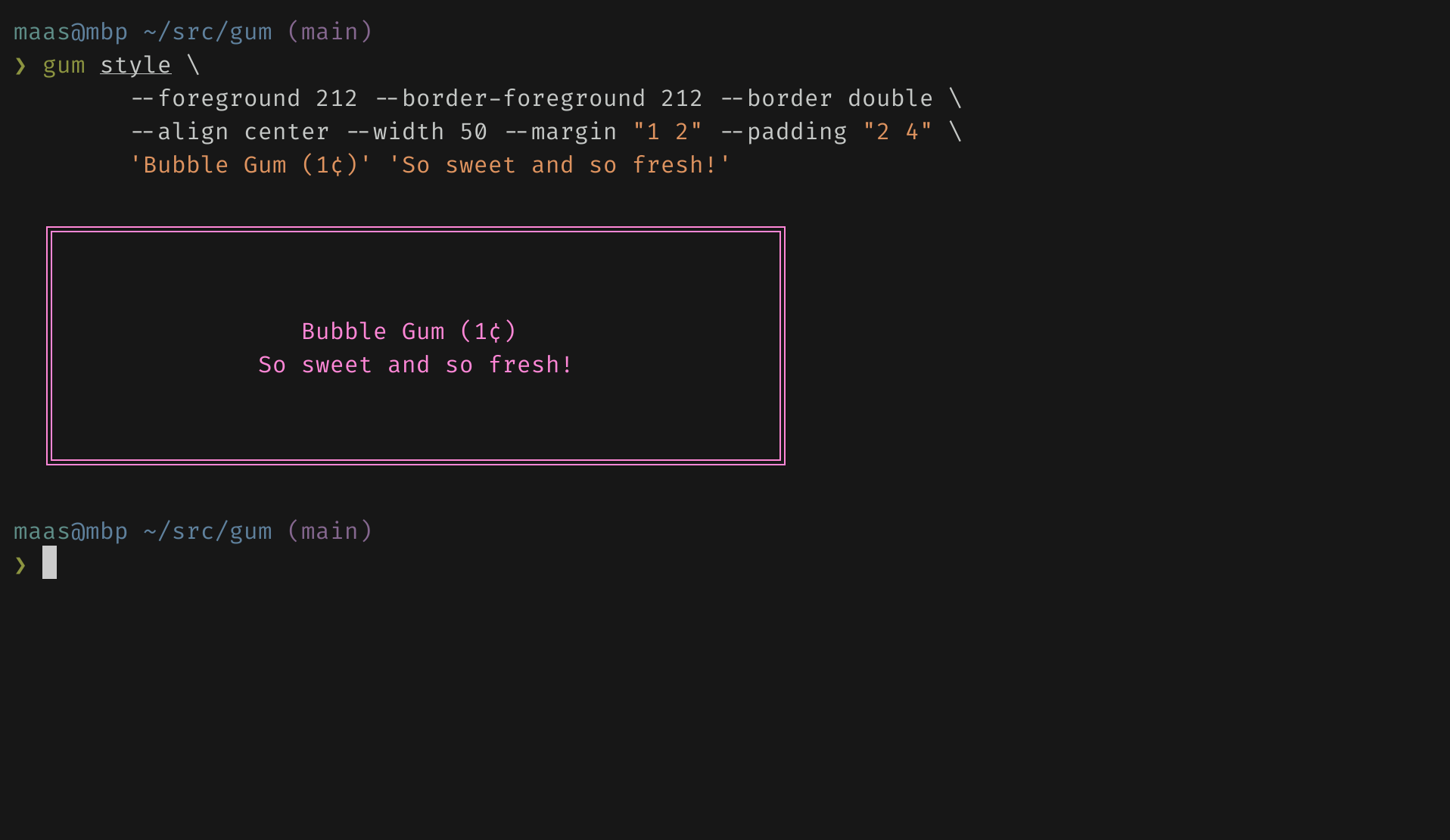 use gum style border display is incorrect · Issue #115 · charmbracelet/gum · GitHub