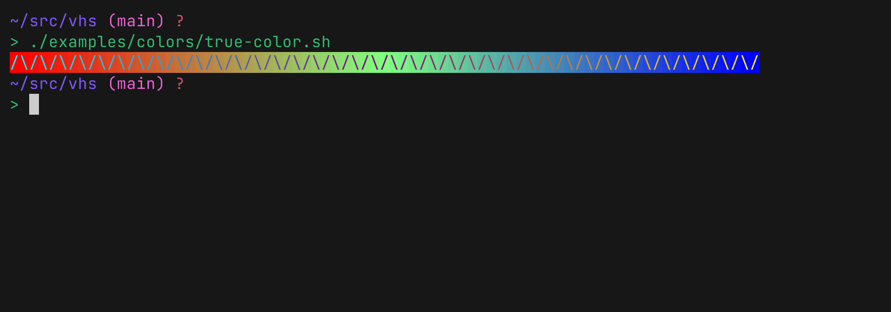 True color support? · Issue #76 · charmbracelet/vhs · GitHub