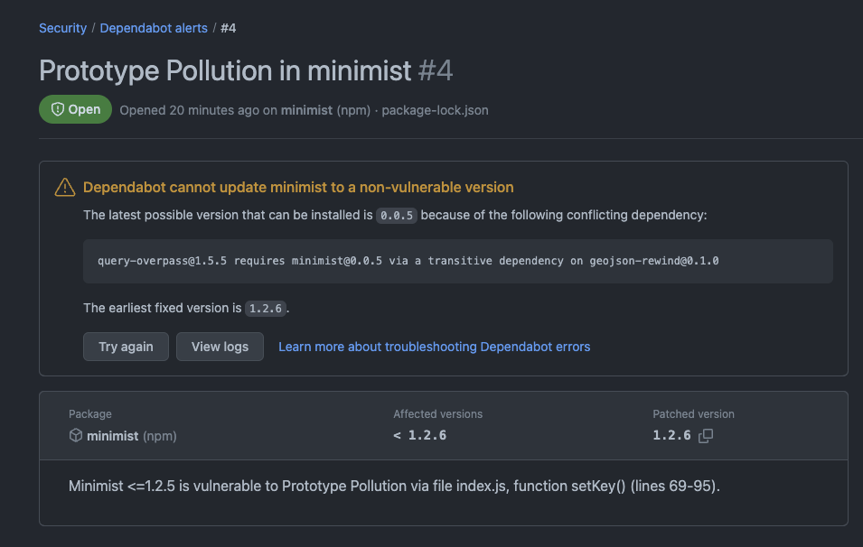 Critical Security Alert · Issue 48 · Perliedmanquery Overpass · Github