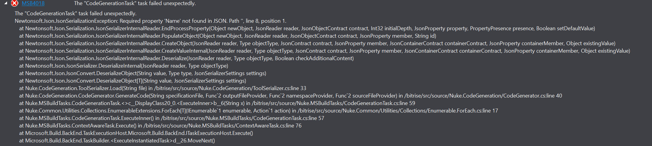 Version 0.24.6 breaks build · Issue #451 · nuke-build/nuke · GitHub