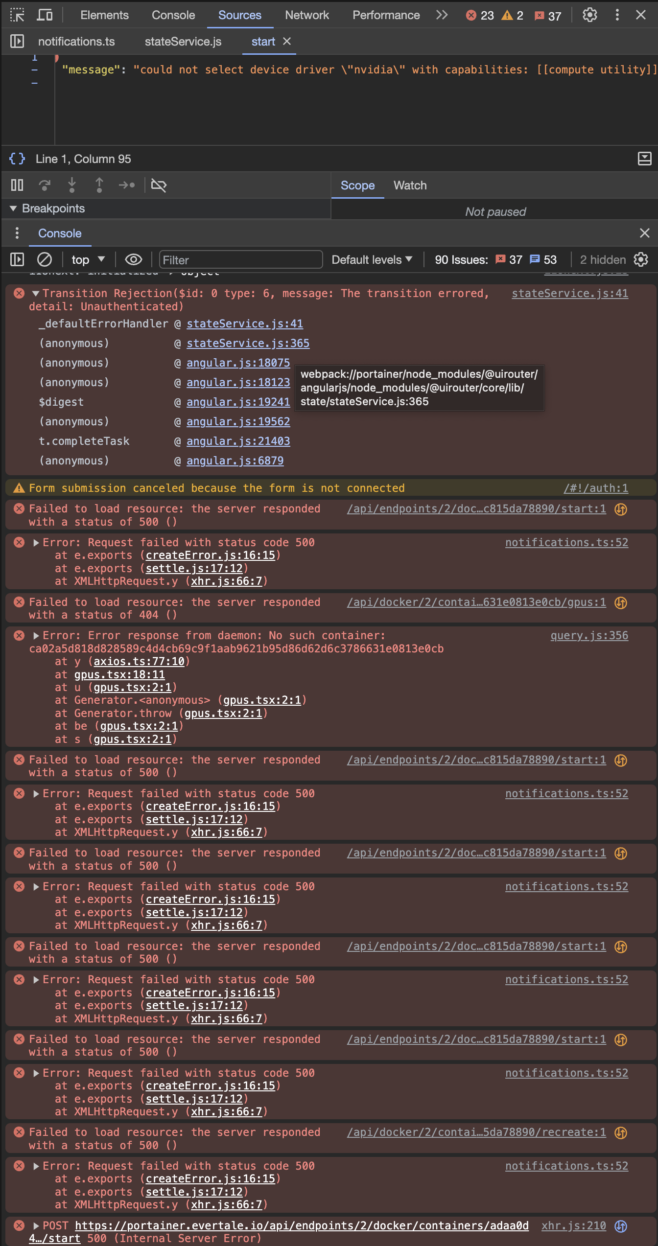 Error when enabling GPU · Issue #7725 · portainer/portainer · GitHub