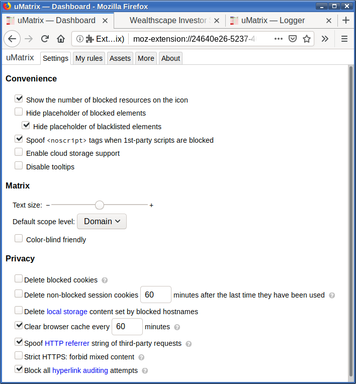 uMatrix deleting cookies with cookie deletion settings unchecked · Issue #140 · uBlockOrigin ...
