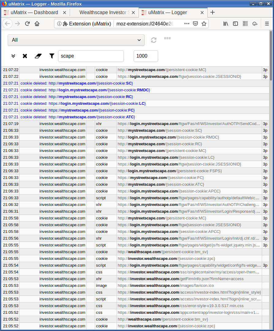 uMatrix deleting cookies with cookie deletion settings unchecked · Issue #140 · uBlockOrigin ...