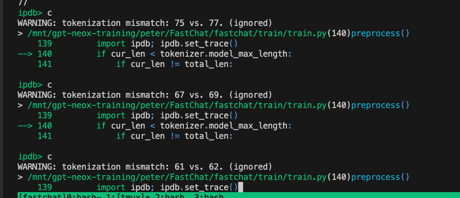 why ignore tokenizaiton mismatch examples? · Issue #1221 · lm-sys/FastChat · GitHub