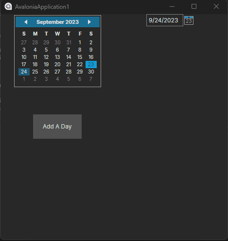 CalendarDatePicker popout displays incorrect date highlight if SelectedDate set through another ...