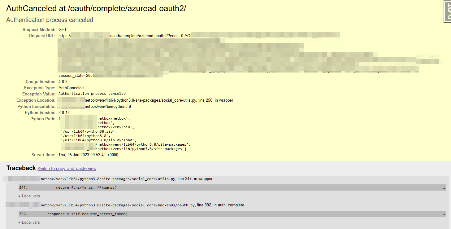 Problems Using Microsoft Azure Ad Authentication · Netbox Community Netbox · Discussion 11400 6679