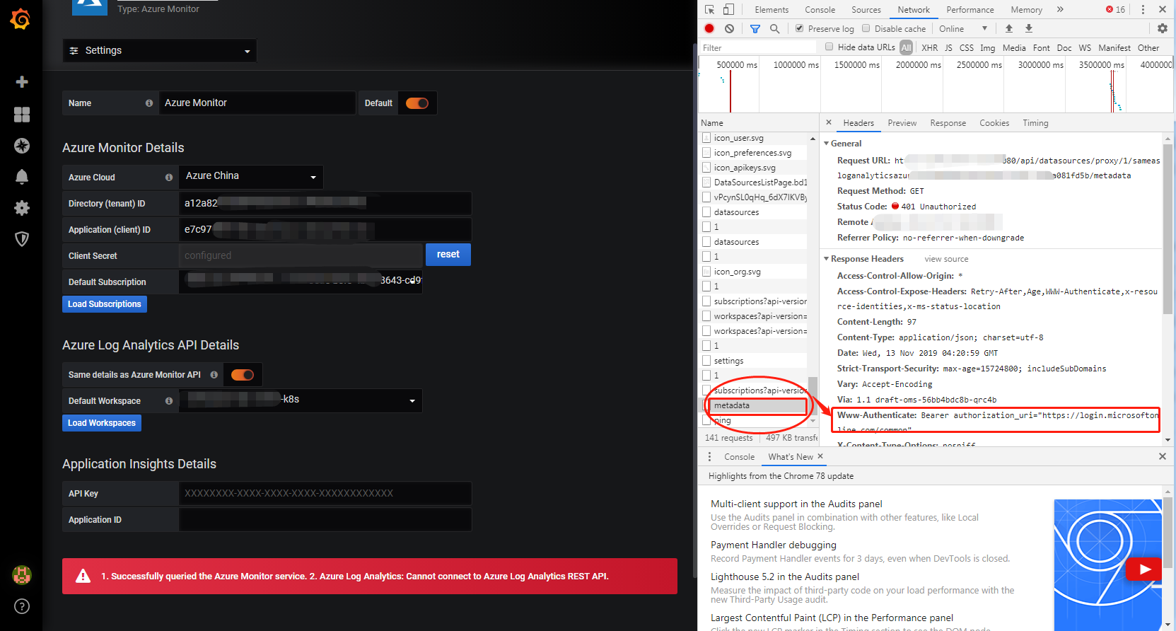 Azure Monitor data source uses wrong authorization uri for Azure China · Issue #19545 · grafana ...