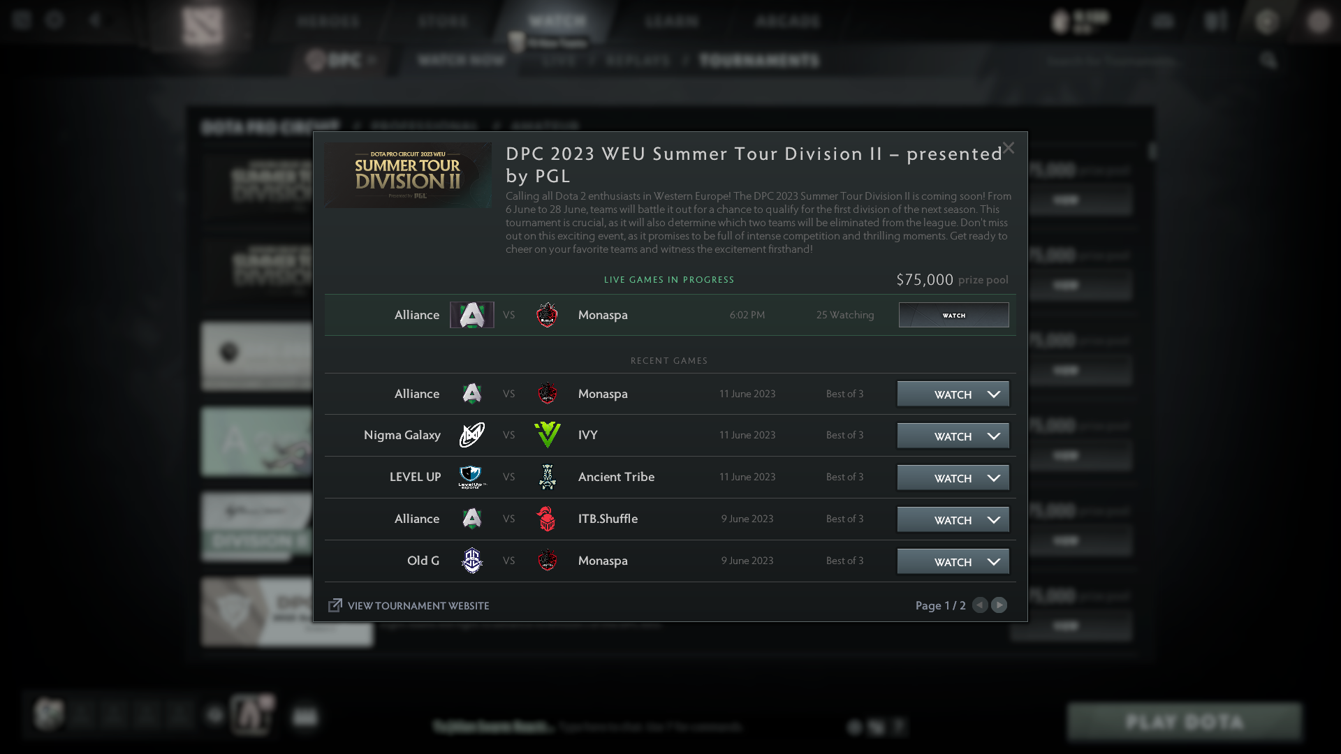 Regression: DPC->Home displays mixed match information · Issue #9692 · ValveSoftware/Dota2 ...