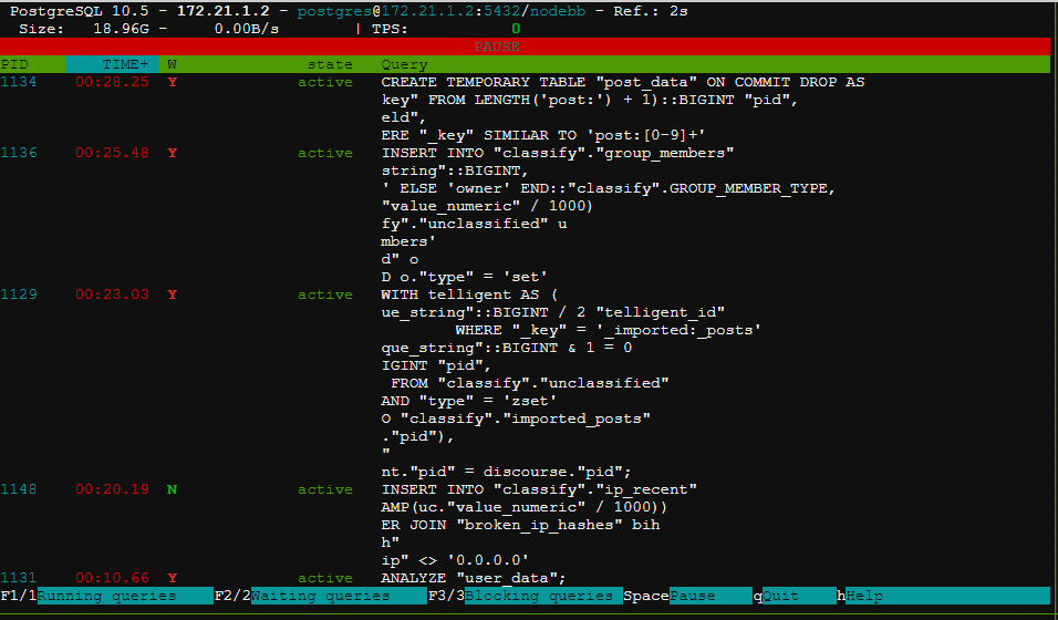 full/indented view modes cut off the start of additional lines · Issue #88 · dalibo/pg_activity ...