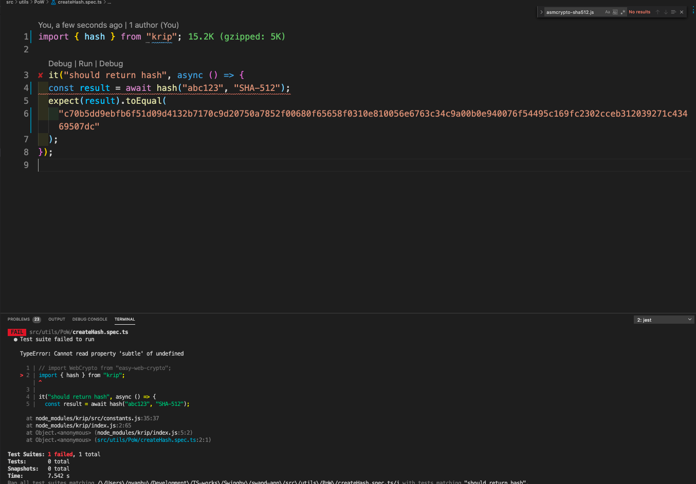 TypeError: Cannot read property 'subtle' of undefined · Issue #2 · rapid7/krip · GitHub