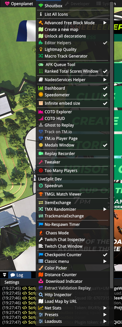 'Scripts' menu overlaps with Openplanet bar when list is full · Issue #167 · openplanet-nl ...