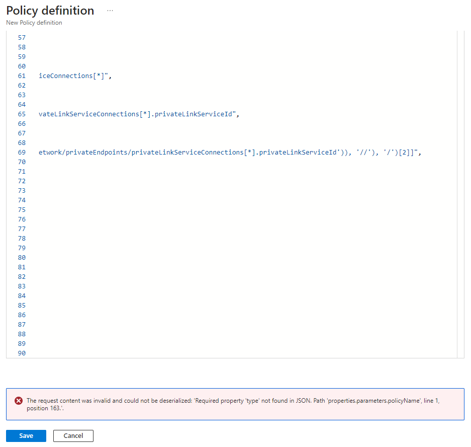Bug: params.policyDefinition.Deny-PrivateEndpoint-PrivateLinkServiceConnections.json - 'Required ...