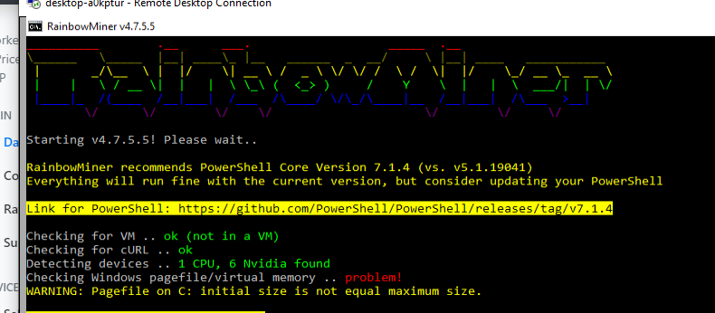 Error Loop in PowerShell · Issue #1770 · RainbowMiner/RainbowMiner · GitHub