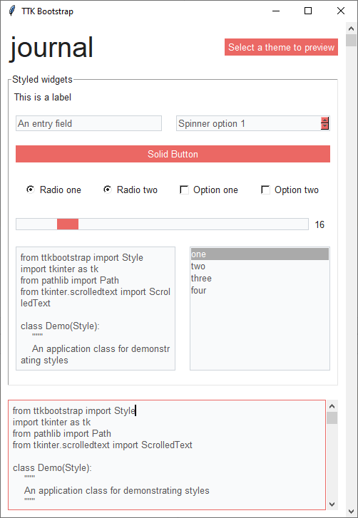update standard tkinter widgets · Issue #16 · israel-dryer/ttkbootstrap ...