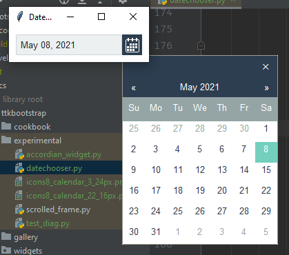 Create a themed date chooser · Issue #40 · israel-dryer/ttkbootstrap ...