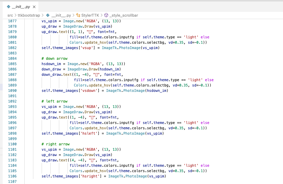 scrollbar becomes a · Issue #93 · israel-dryer/ttkbootstrap · GitHub