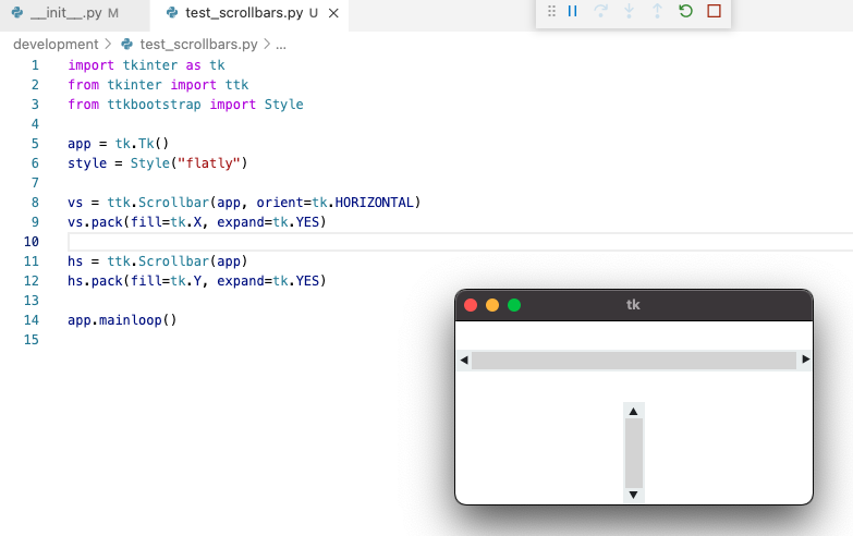 scrollbar becomes a · Issue #93 · israel-dryer/ttkbootstrap · GitHub