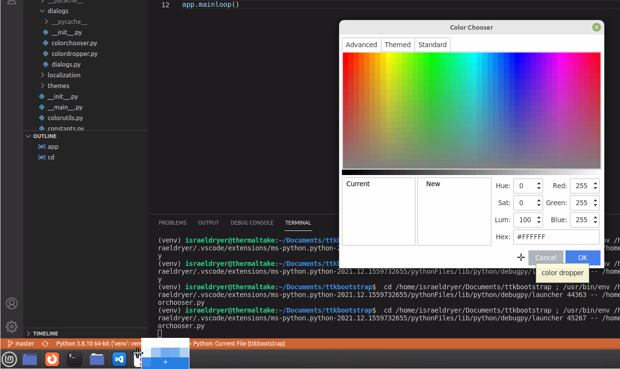 ColorChoice and Colorchooser · Issue #161 · israel-dryer/ttkbootstrap ...