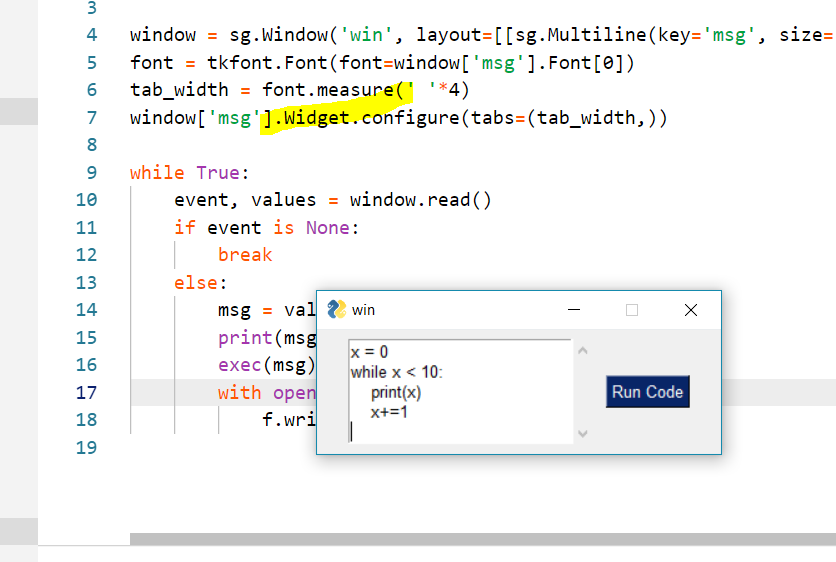 [Enhancement] change tab stop from 8 to 4 spaces · Issue #7 · israel-dryer/Text-Code-Editor · GitHub