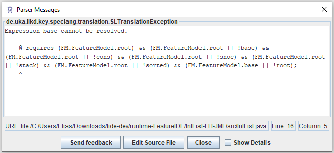 Generating metaproduct for family-based verification does not encode feature model correctly ...