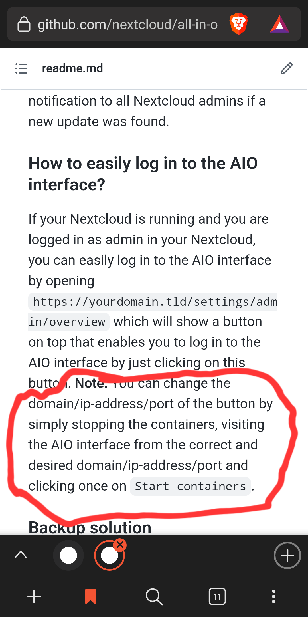 Wrong redirect from Nextcloud settings to aio if the aio is behind reverse proxy · Issue #673 ...