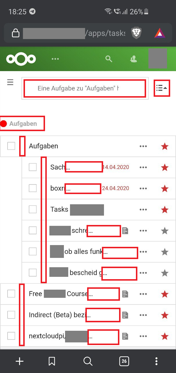 Some ideas how to improve the mobile view · Issue #1034 · nextcloud/tasks · GitHub