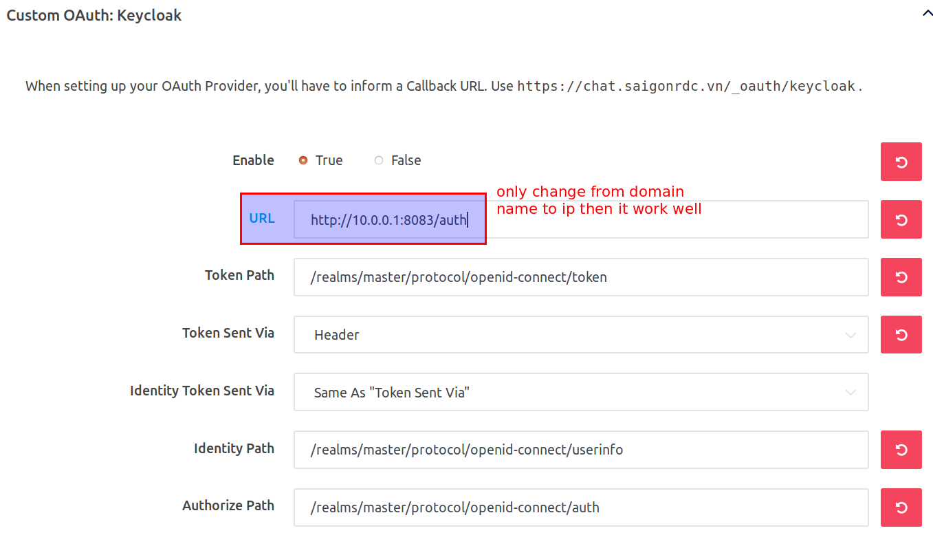 Keycloak Oauth redirect timeout with public domain name · Issue #15535 · RocketChat/Rocket.Chat ...