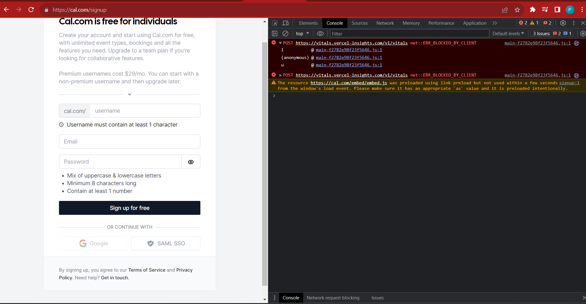 Bug : Google signup not work · Issue #11035 · calcom/cal.com · GitHub