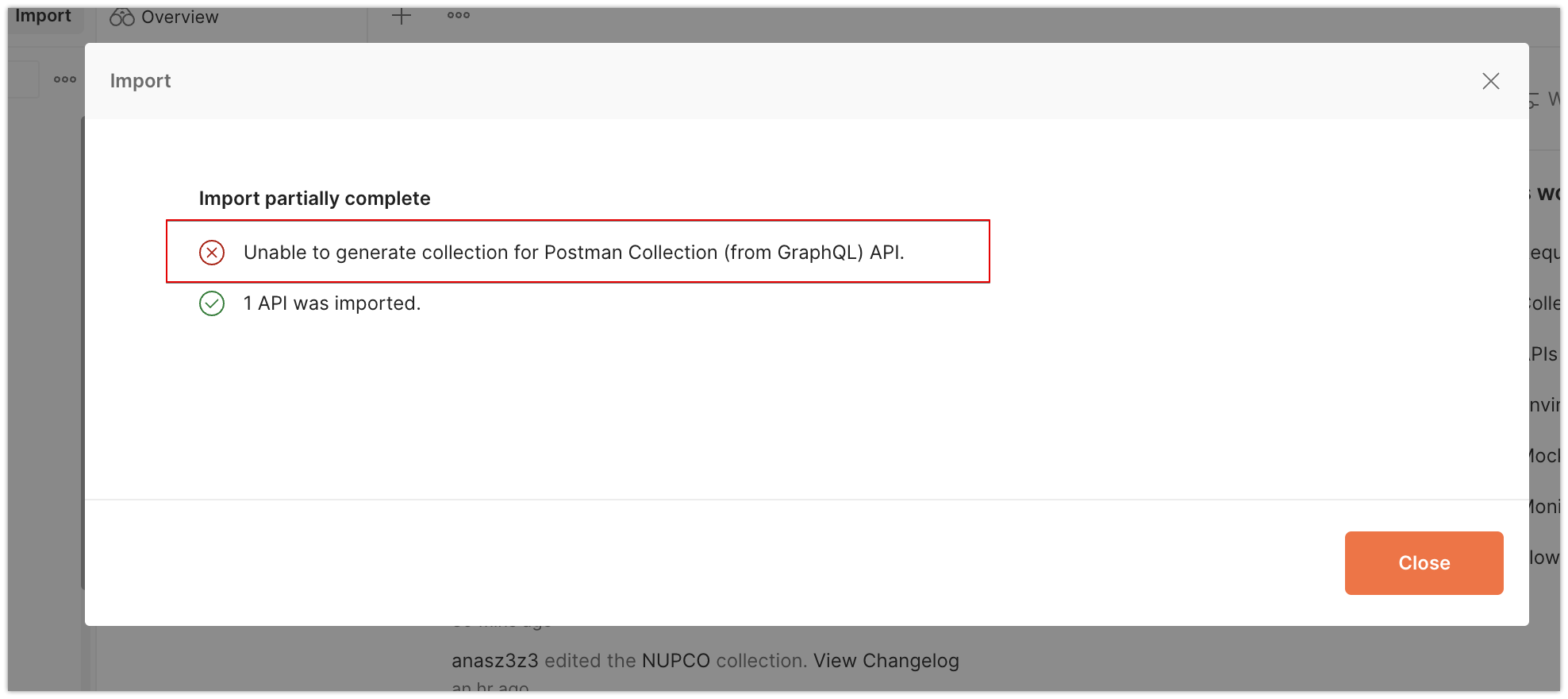 'Unable to generate collection' error returned when Importing a GraphQL File · Issue #10802 ...