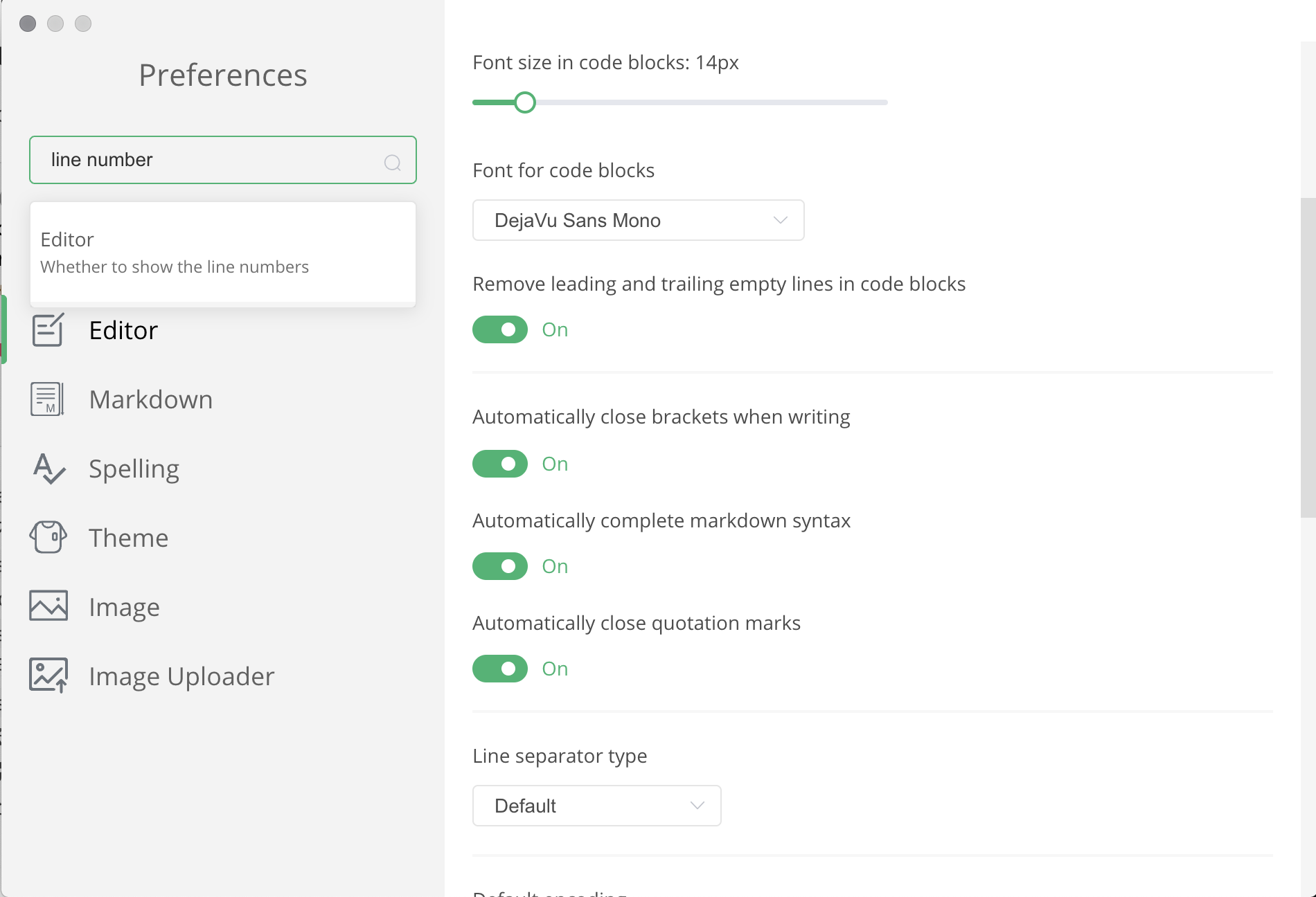 How To Show The Line Number In Code Blocks Issue 2605 Marktext