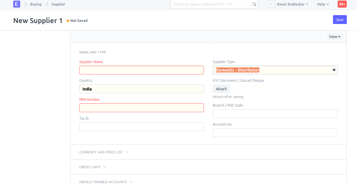 Supplier Mandatory Error · Issue 15192 · Frappe Erpnext · Github