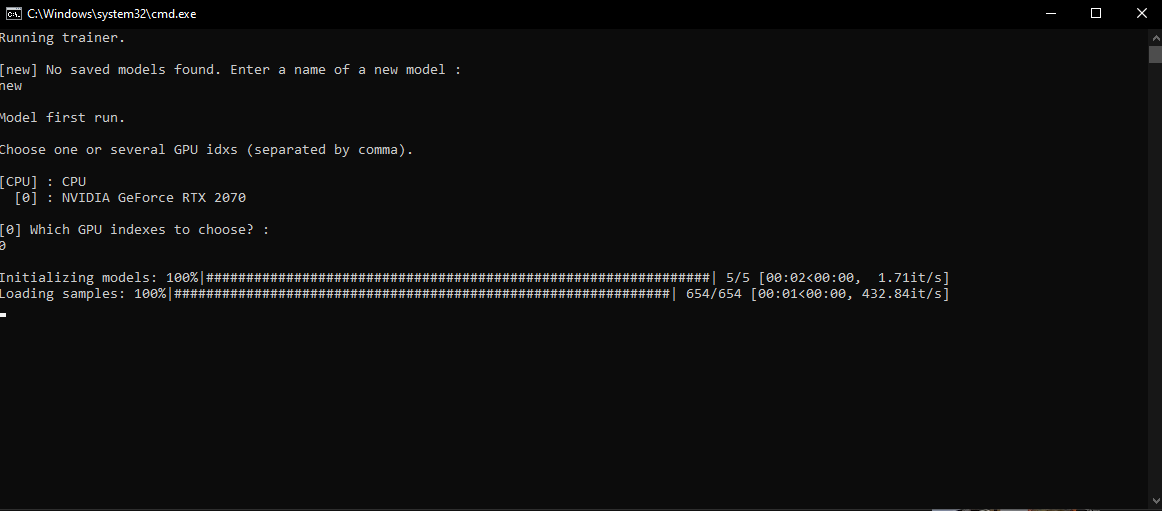 Stuck on sample loading stage. (during training) · Issue #5313 · iperov/DeepFaceLab · GitHub