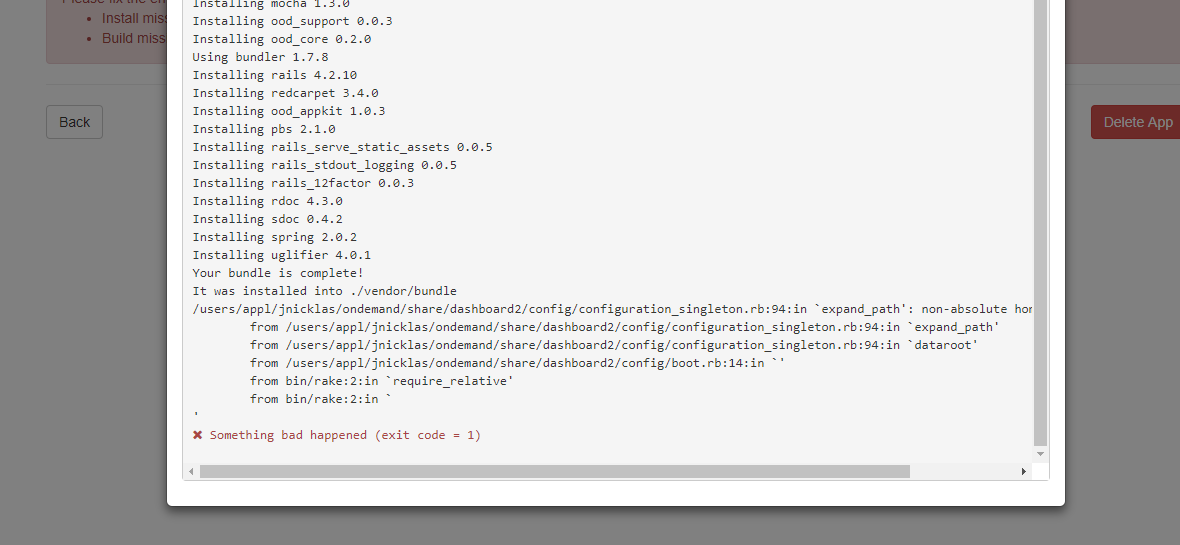 Dashboard: Fail to run "Rebuild App" · Issue #224 · OSC/ondemand · GitHub