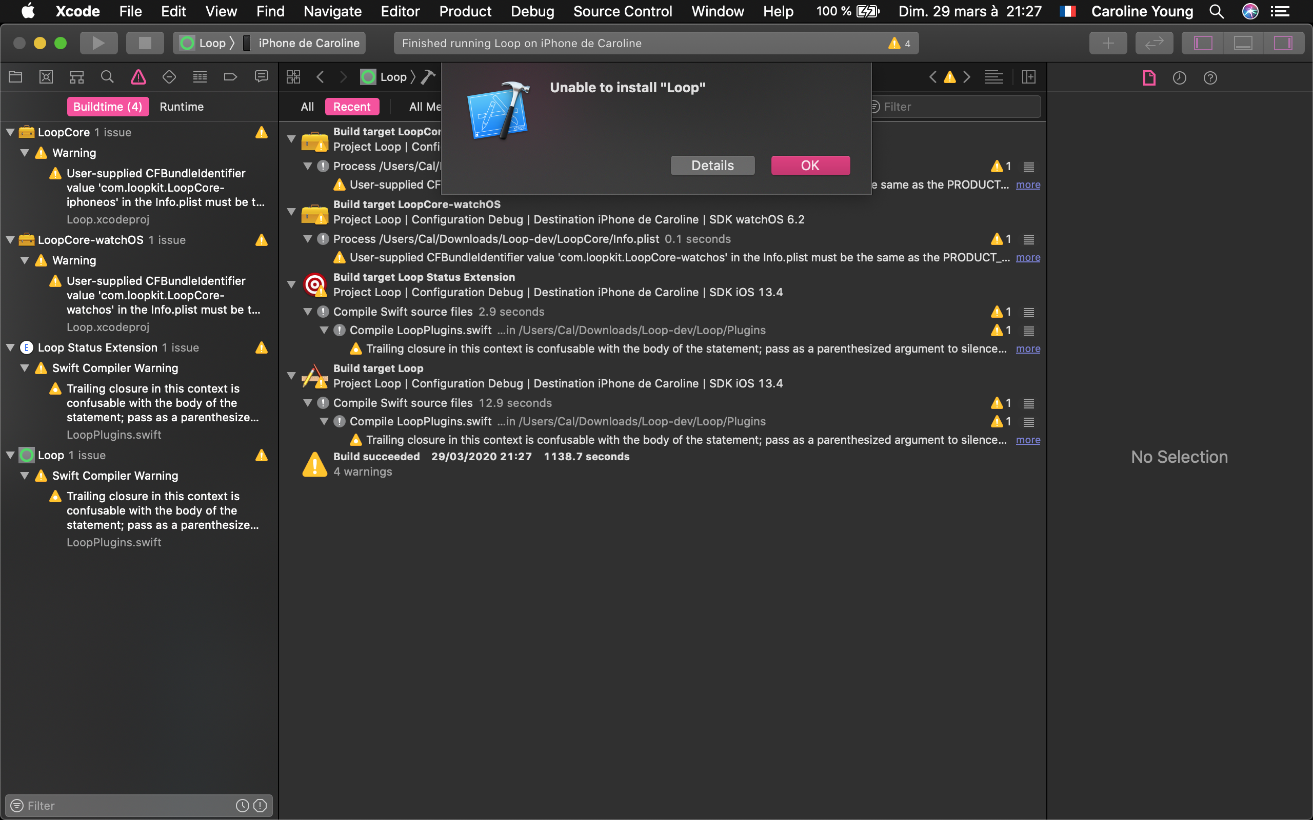 ios 13.3.1 on free developer account · Issue #1264 · LoopKit/Loop · GitHub